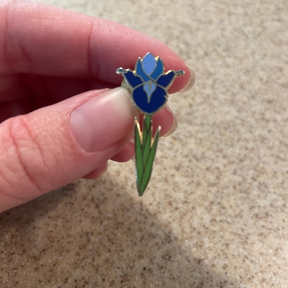 no brand | Jewelry | Iris Flower Pin | Poshmark